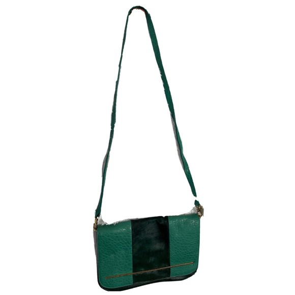 French Connection | Bags | French Connection Green Pu Leather Calf Hair ...